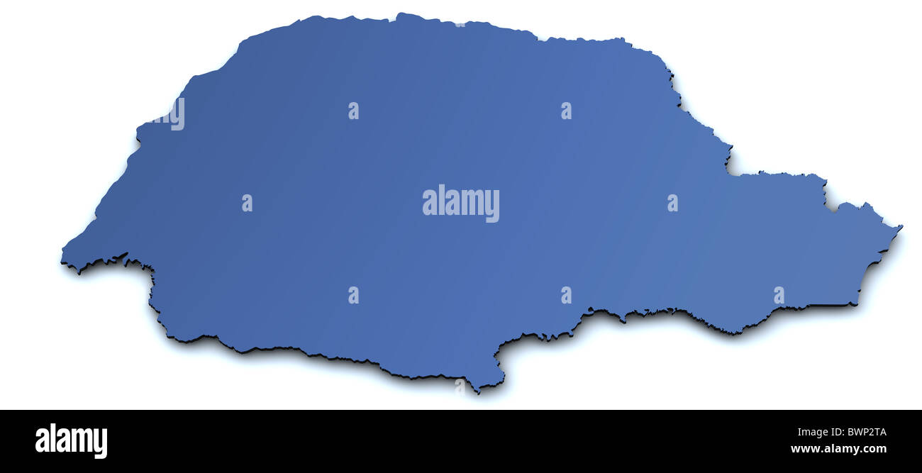 Map of Parana - Brazil Stock Photo - Alamy