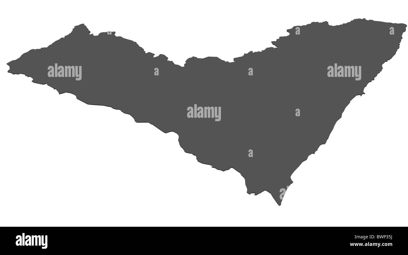 Isolated map of Alagoas - Brazil Stock Photo - Alamy