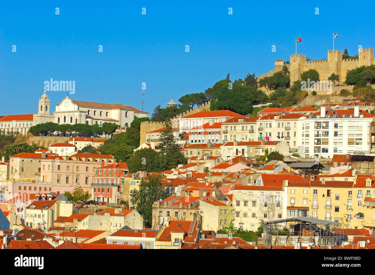 Lisbon, St. George´s Castle, Castelo de Sao Jorge, Portugal. Europe ...