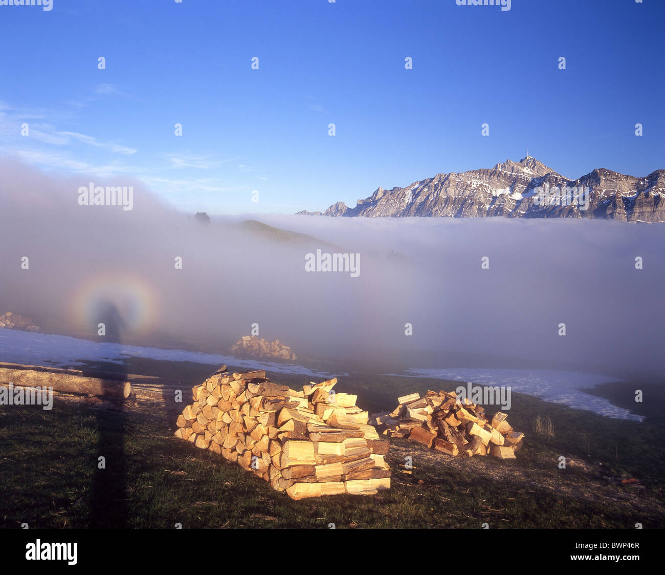 Switzerland Europe Mount Santis Alpstein Mountains Landscape Hochalp ...