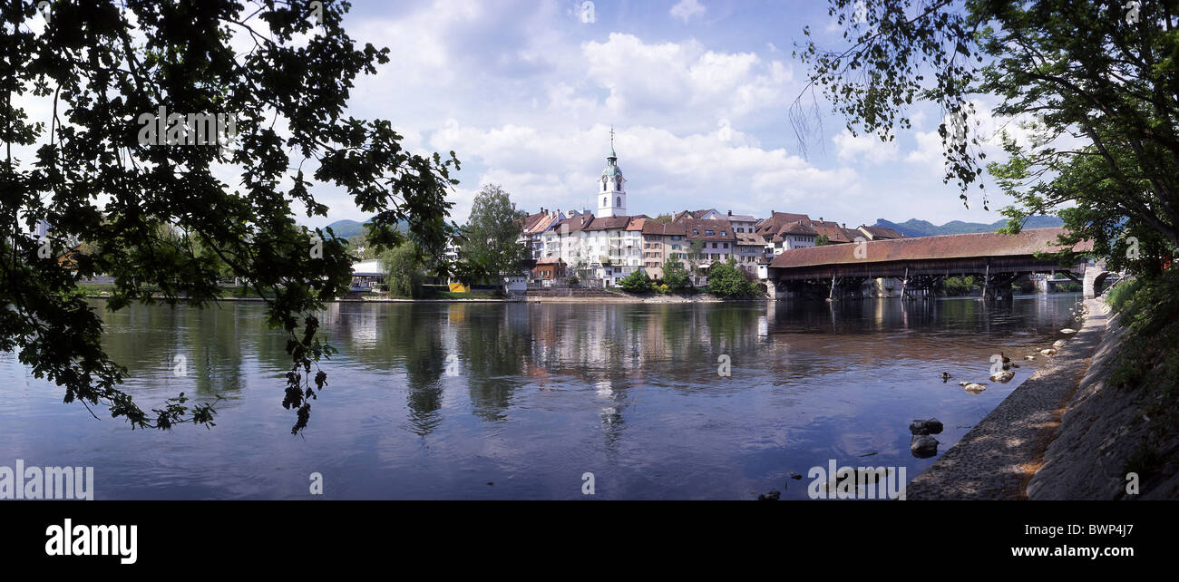 Switzerland Europe City of Olten Old town Covered bridge Canton ...