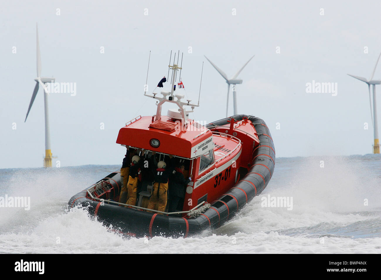 New Royal National Lifeboat Institute RNLI lifeboat launched from the ...