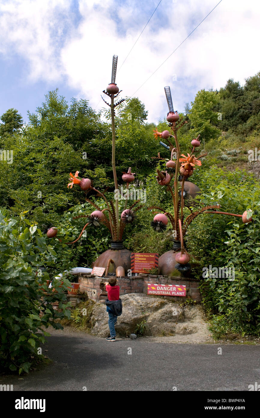 The 'Flame Plant' at the Eden Project, an artifial structure resembling ...