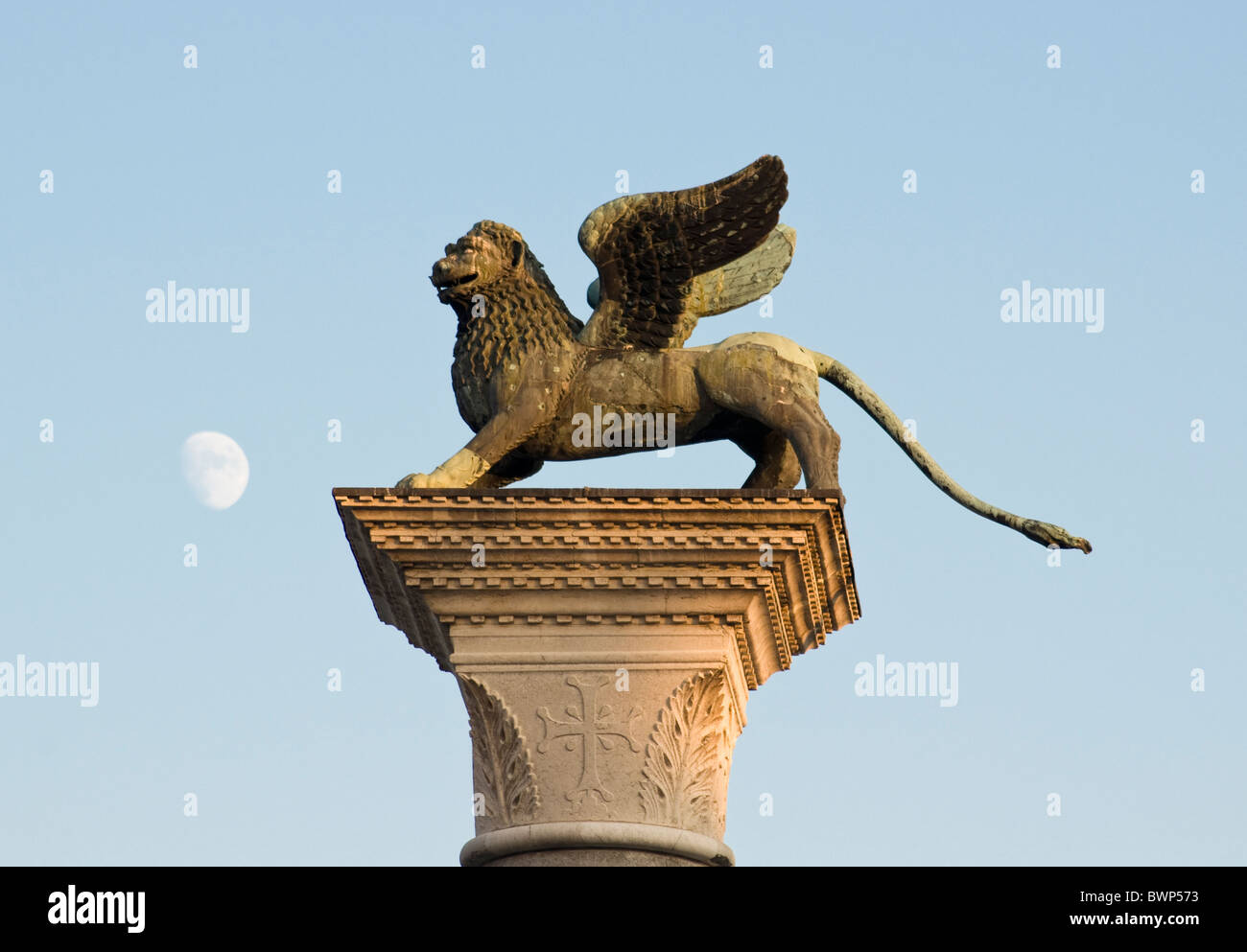 Column Capital with Winged Lion of Saint Mark, Symbol of Venice's ...