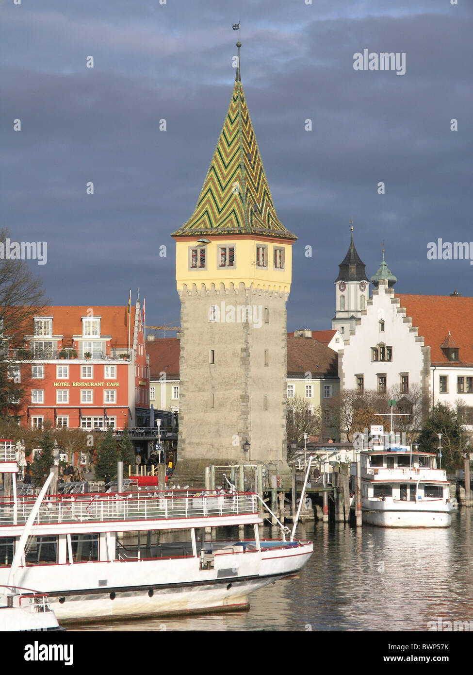 Germany Europe Bavaria Lindau Lake Constance Mangturm Tower Old Town ...