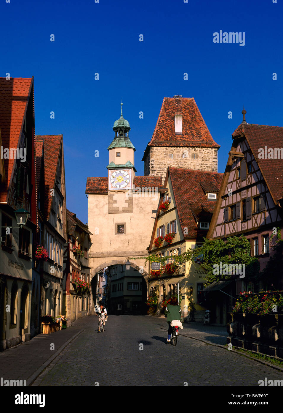 Germany Europe Rothenburg ob der Tauber Bavaria city old town ...