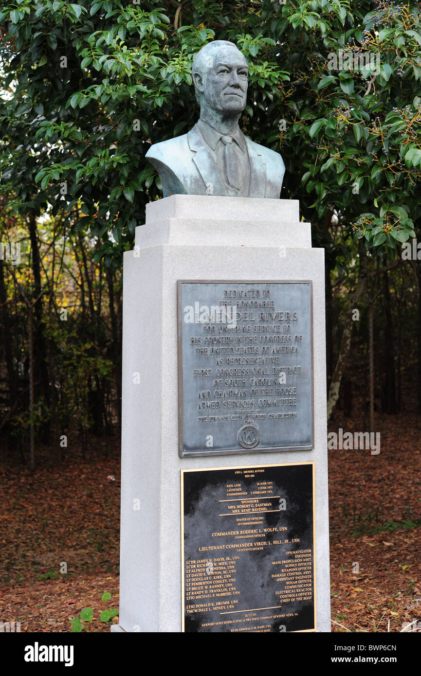 Bust of L. Mendel Rivers, distinguished congressman from first ...
