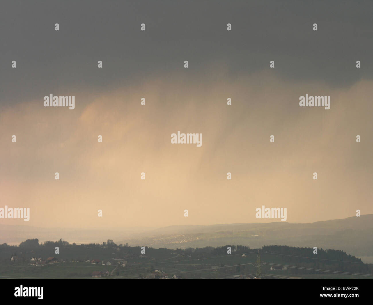 Rain Rainy Storm Thunderstorm Weather Landscape Stock Photo - Alamy