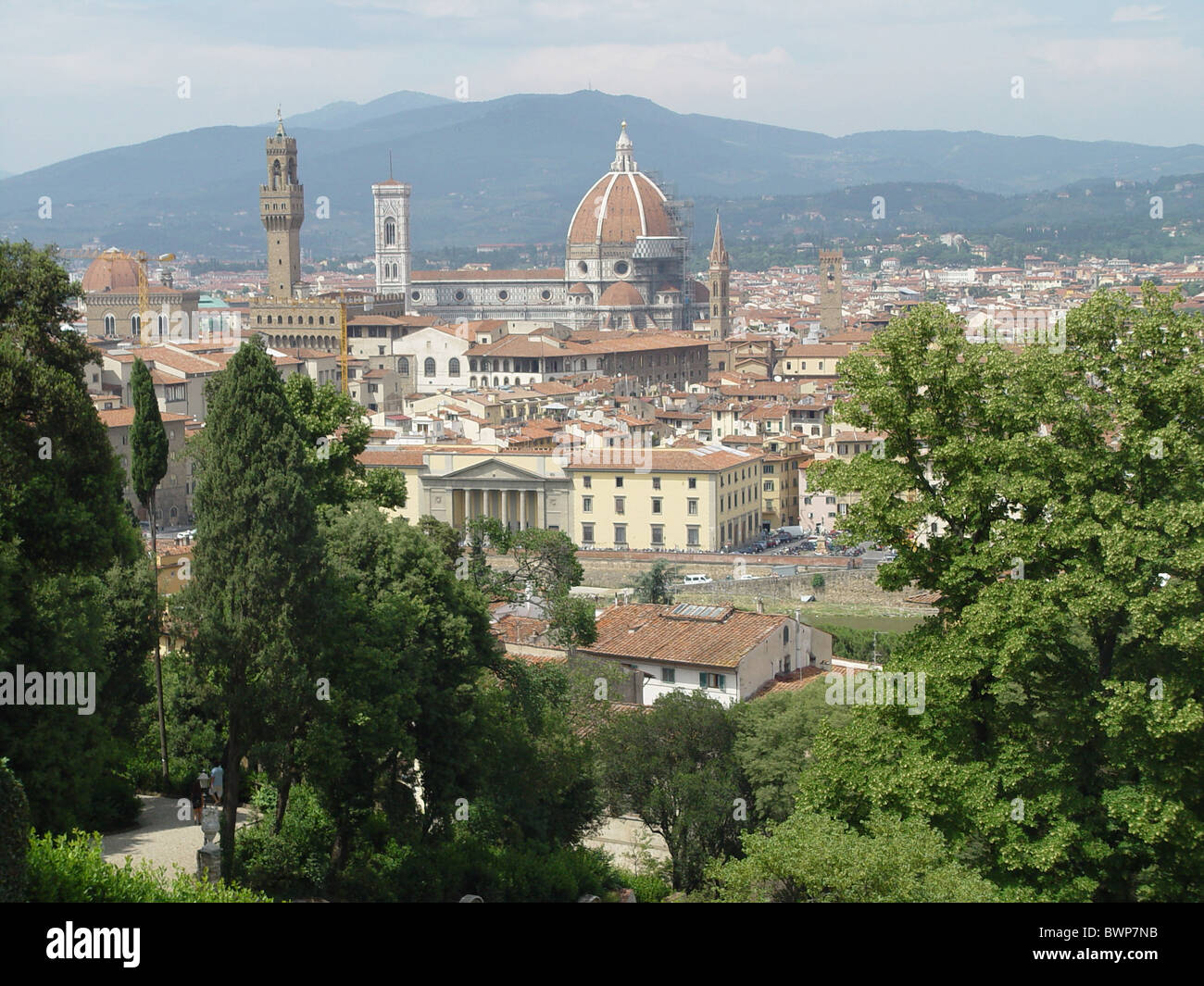 Italy Europe Tuscany Toscana Florence Overlook Overview Old town ...