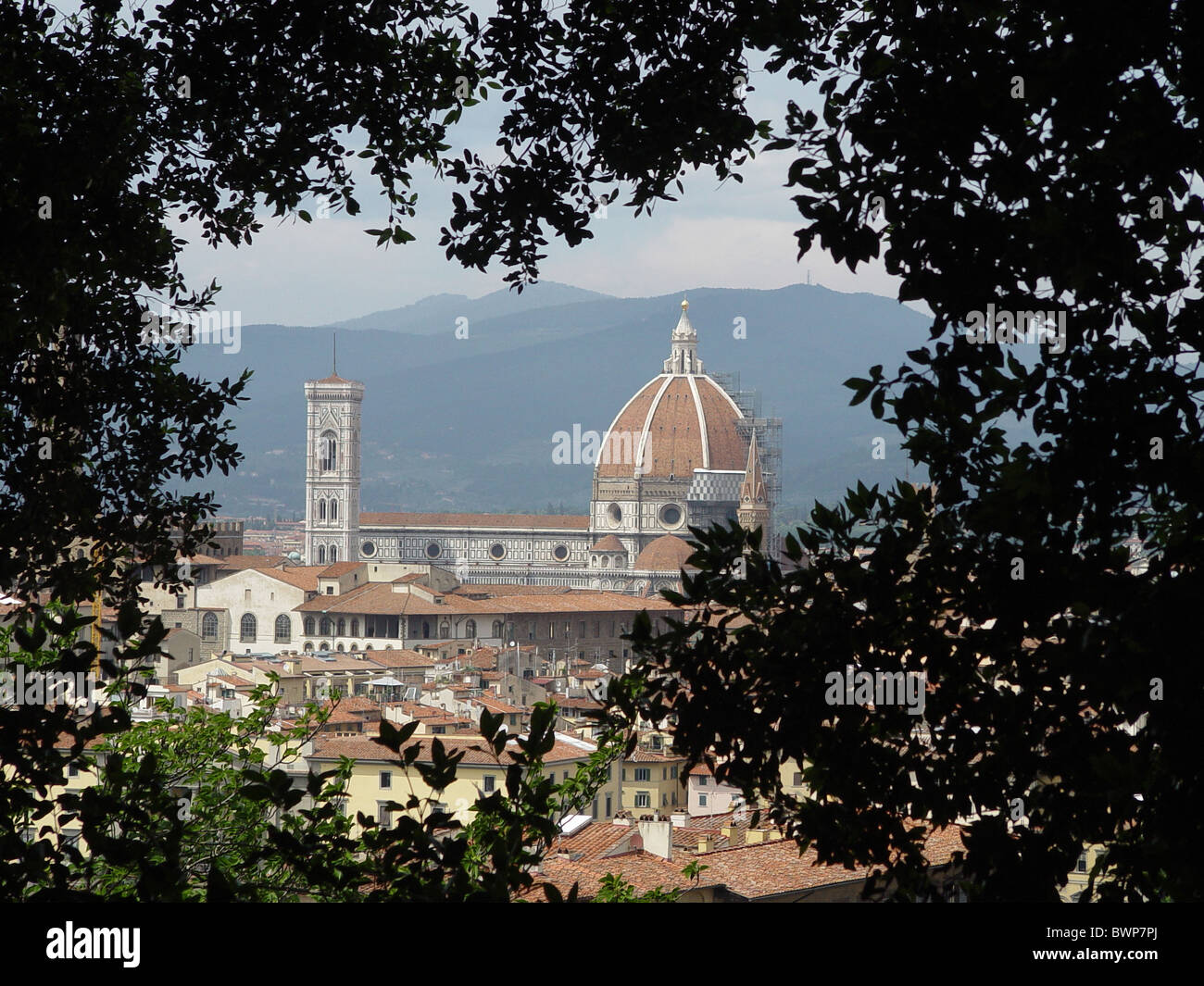 Italy Europe Tuscany Toscana Florence Overlook Overview Old town ...