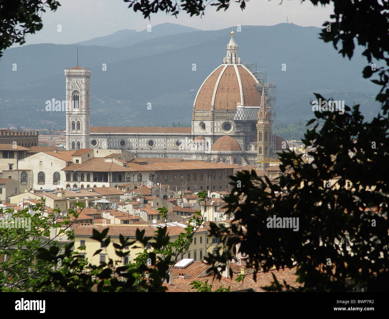 Italy Europe Tuscany Toscana Florence Overlook Overview Old town ...