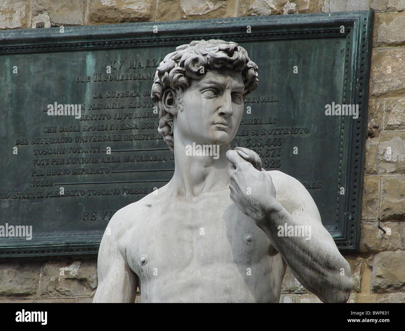 David Italy Europe Tuscany Toscana Florence Piazza della Signoria ...