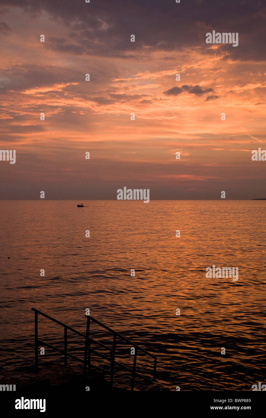 Verudela Beach, Pula, Croatia. The beautiful Istrian coastline and view ...