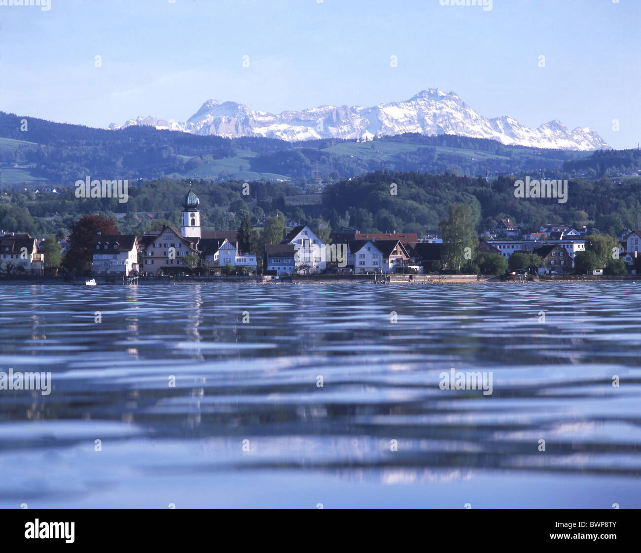 Switzerland Europe Lake Constance Steinach Village Mount Santis ...