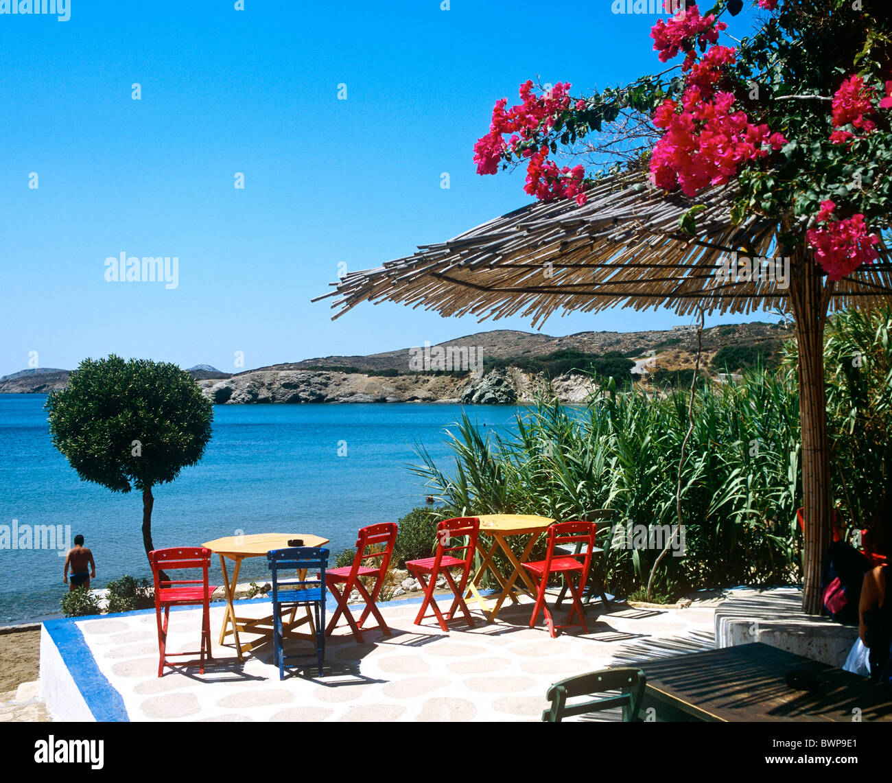 Taverna Lipsi Greek Islands Greece Hellas Stock Photo - Alamy