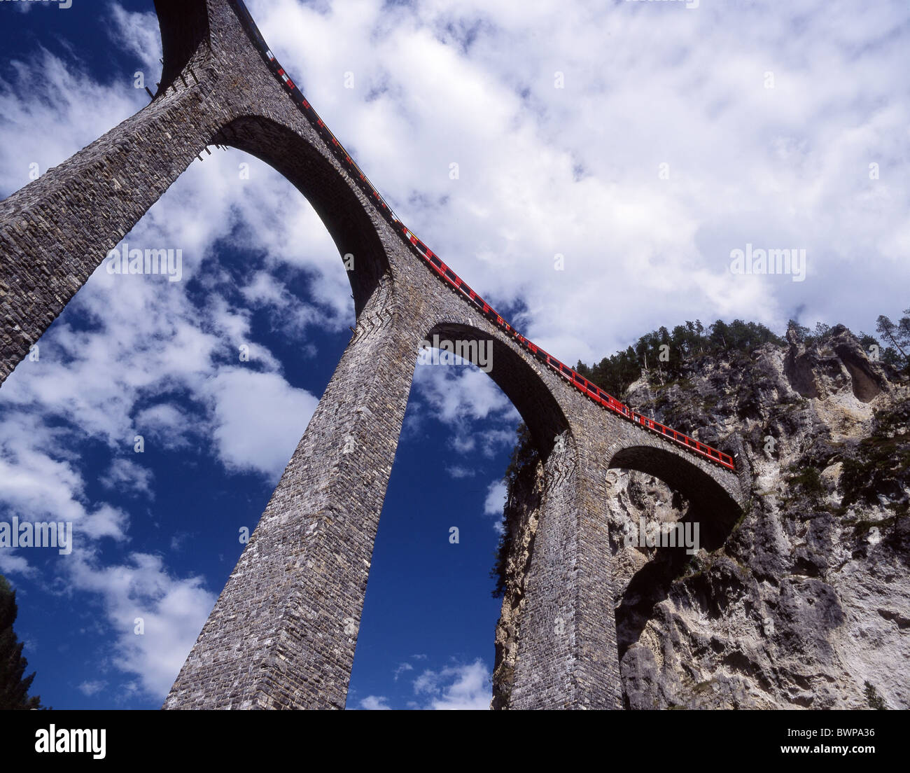 Switzerland Europe Landwasser Viaduct Glacier Express Filisur Canton ...