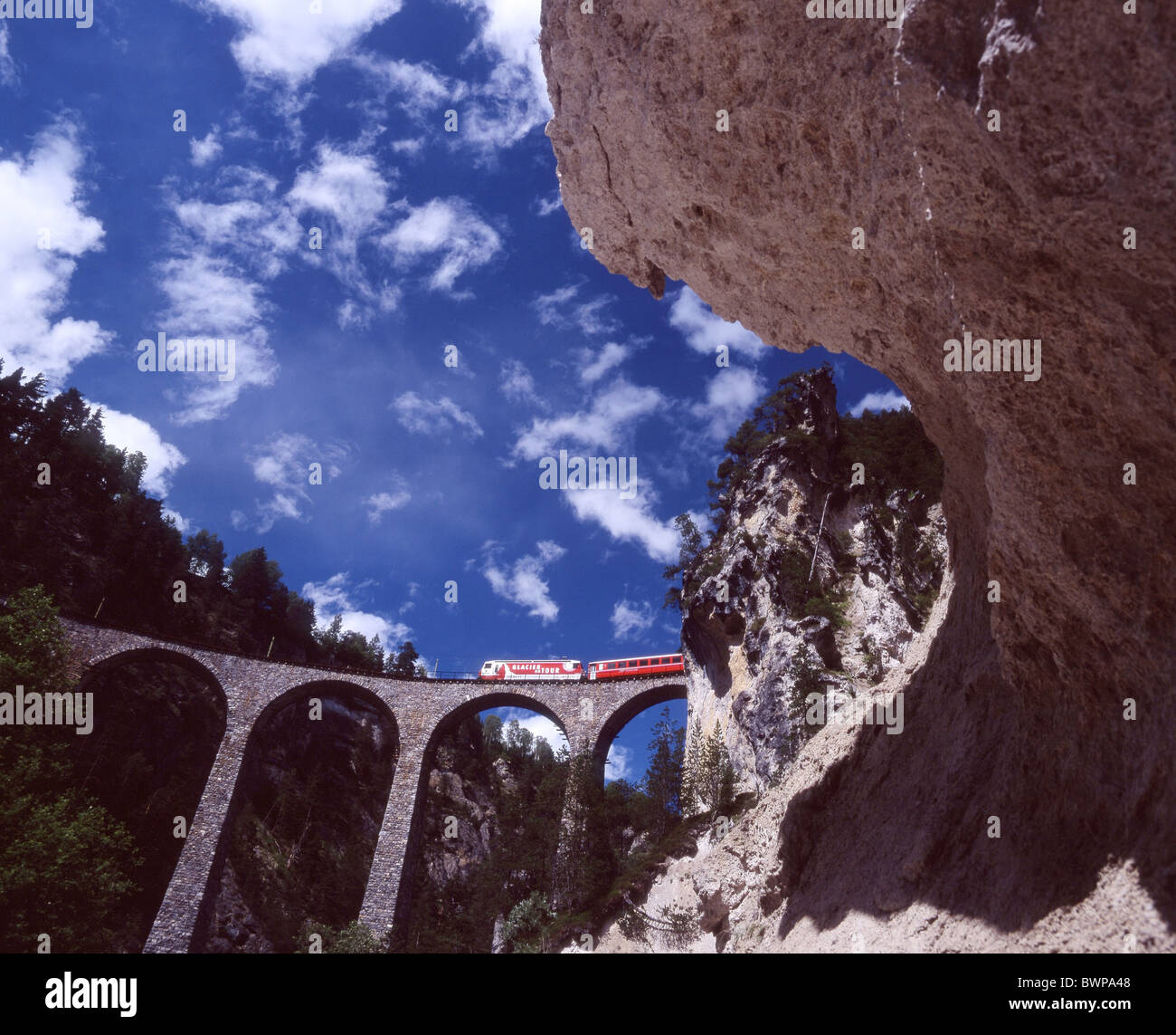 Switzerland Europe Landwasser Viaduct Glacier Express Filisur Canton ...