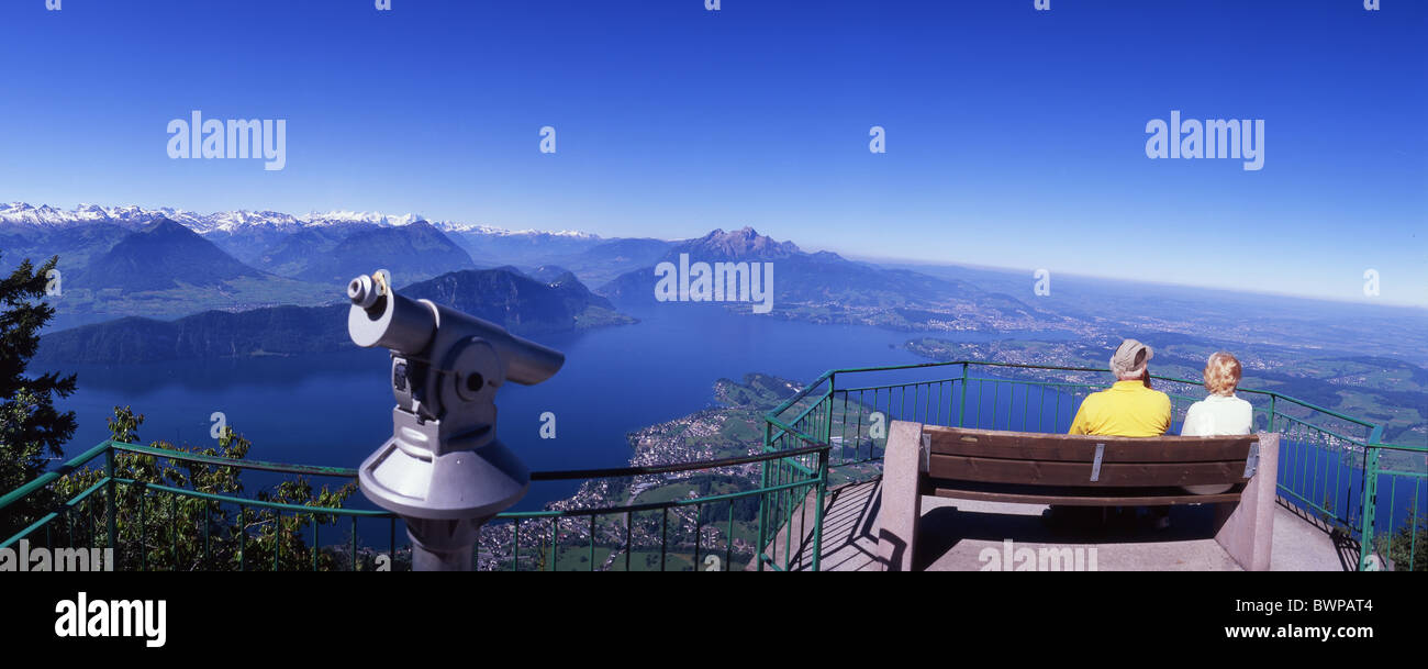 Central Switzerland Europe Lake Lucerne Rigi-Kanzeli View from Mount ...