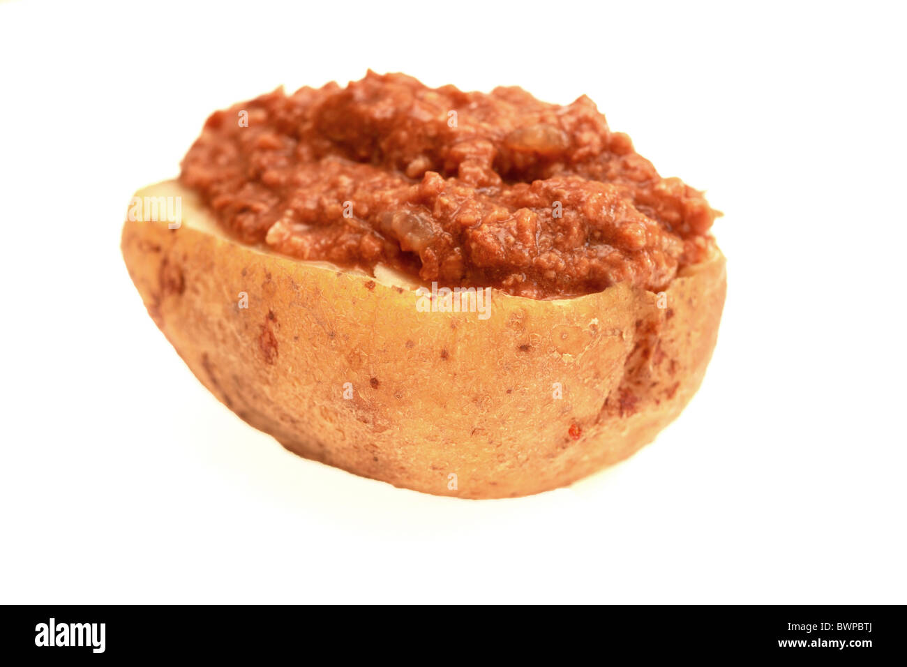 Baked jacket potato with minced beef hi-res stock photography and ...