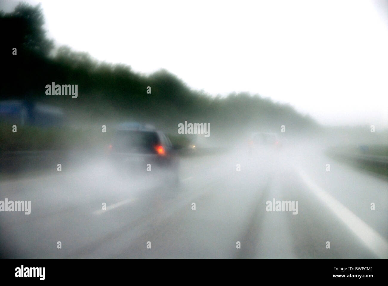 Freeway Risk Dangerous Splash water Spume Spray Spraying Traffic Wet ...