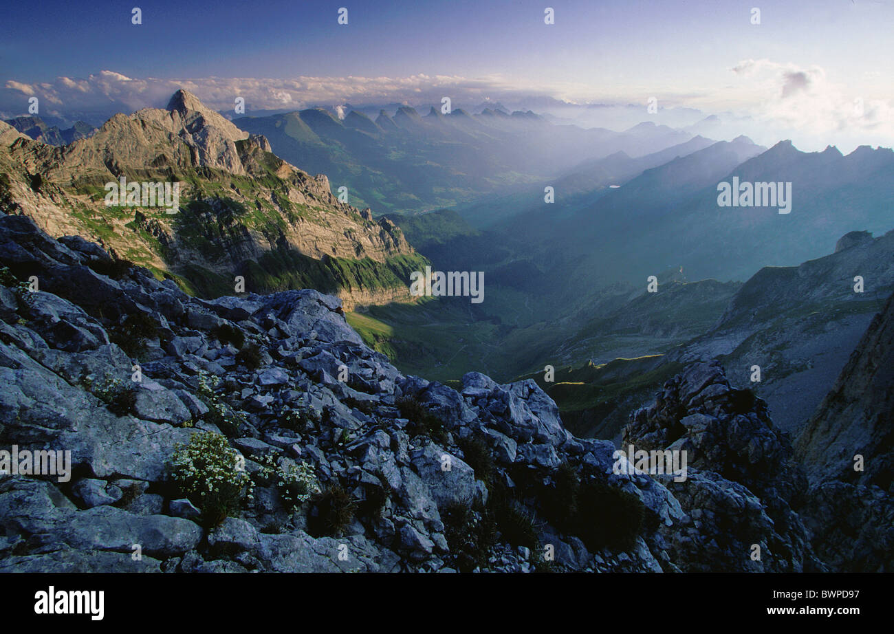 Switzerland Europe View from Mount Santis Wildhauser Schafberg ...
