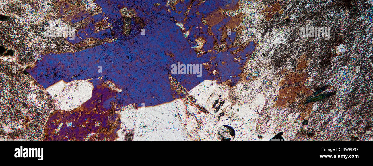 Cassiterite, Cross Polarised Microscope Image Stock Photo - Alamy