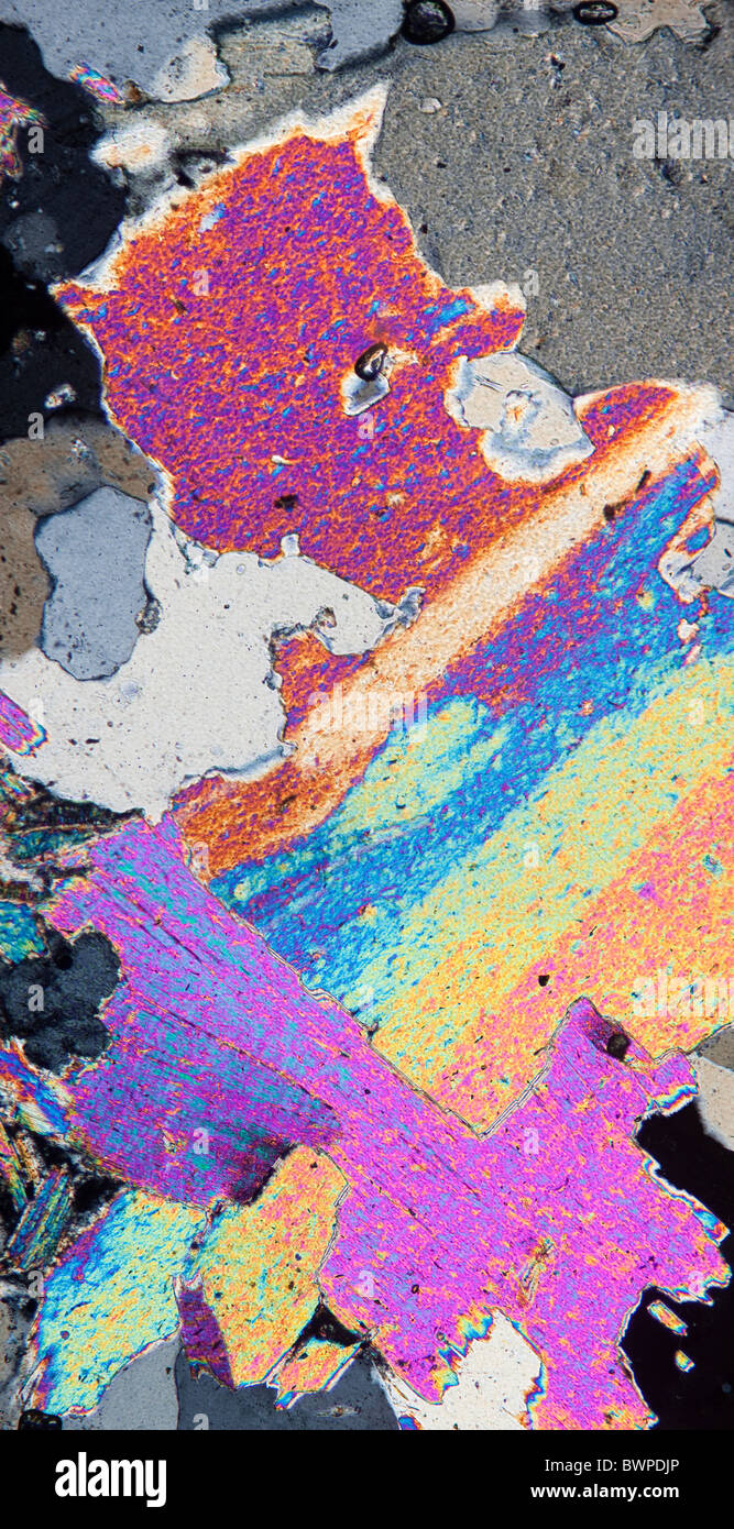 Griesen, Cross Polarised Microscope Image Stock Photo - Alamy