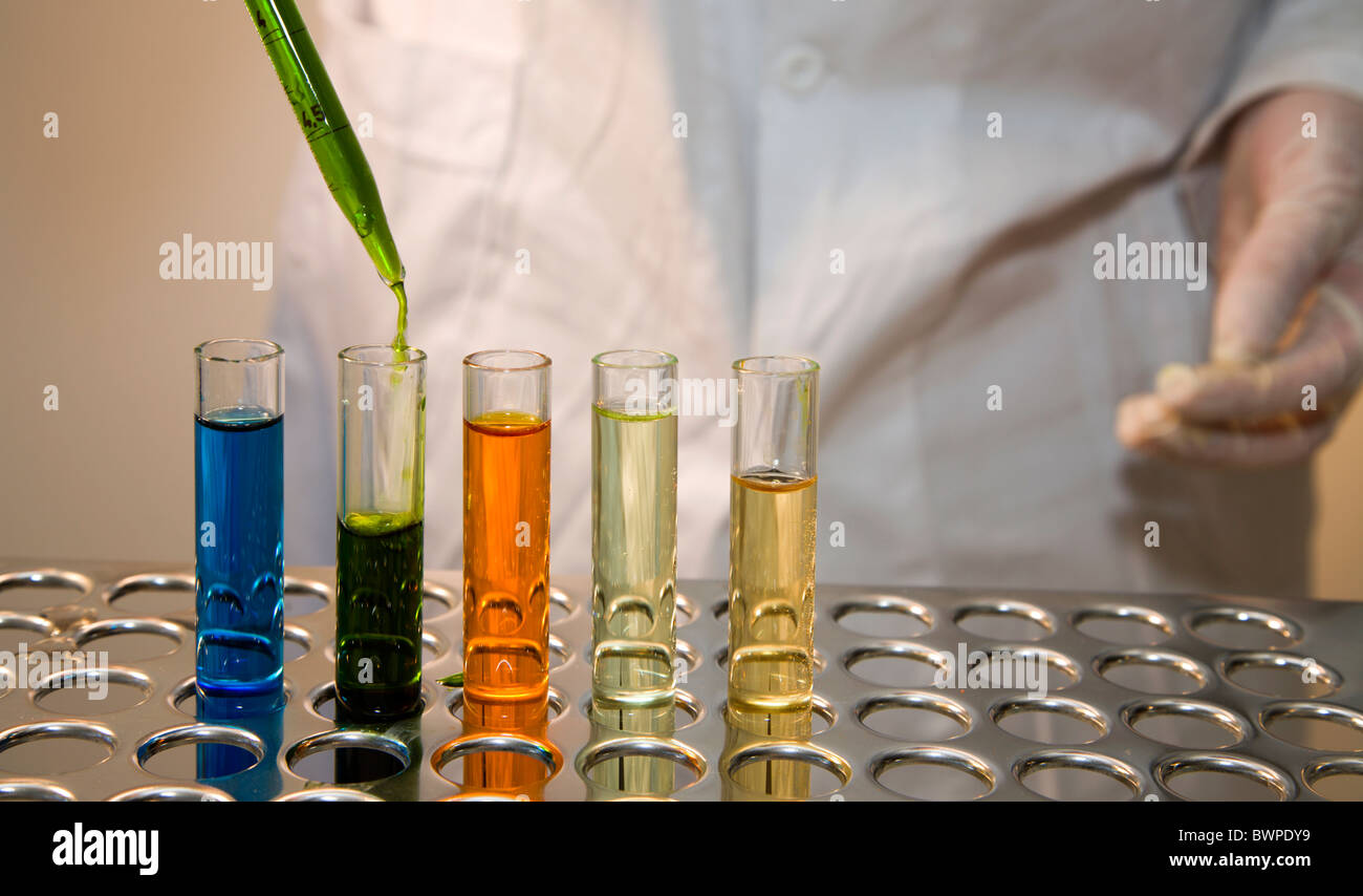 hands by work in laboratory Stock Photo - Alamy