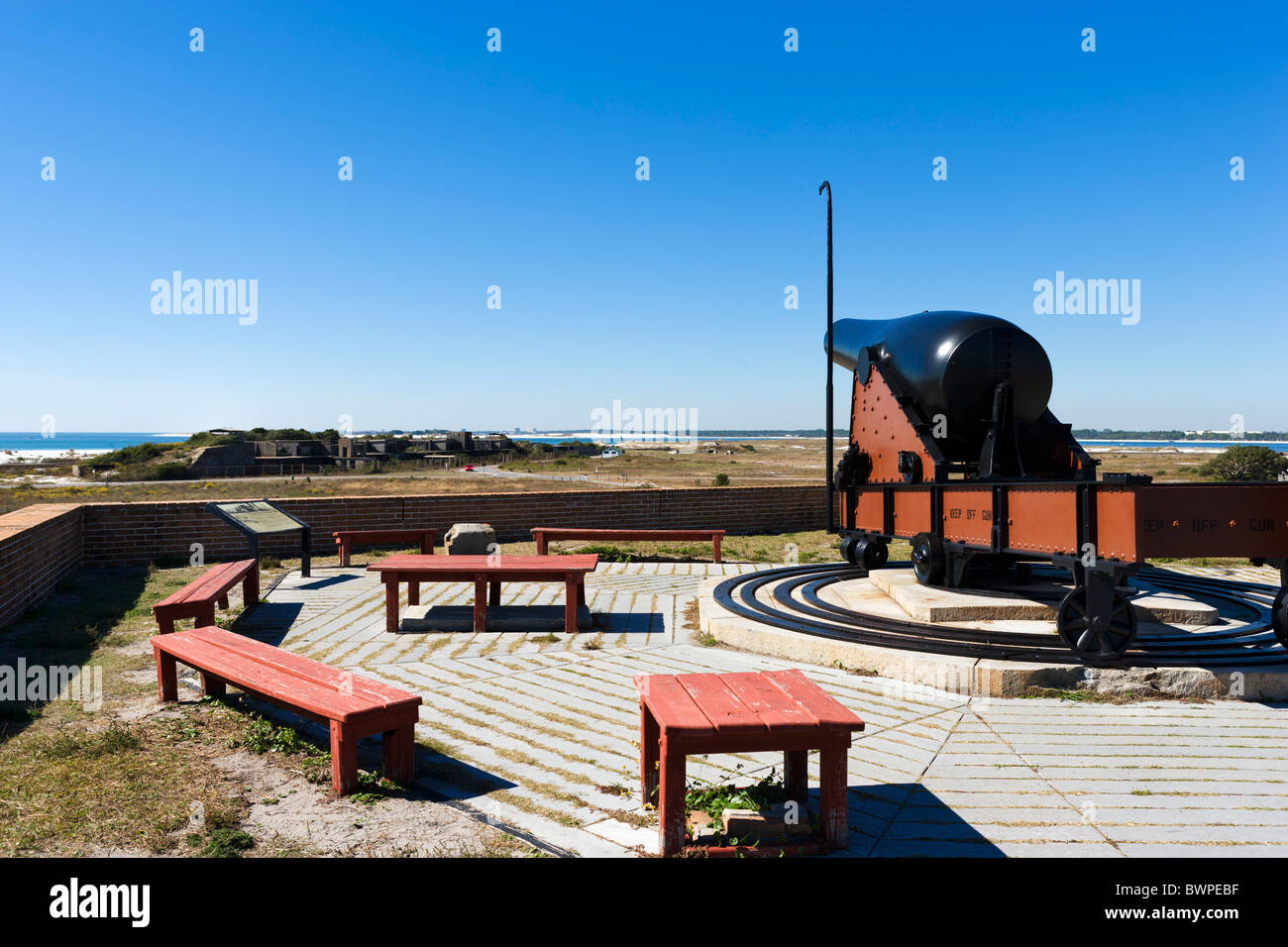 Gun emplacement, Fort Pickens, Gulf Islands National Seashore ...