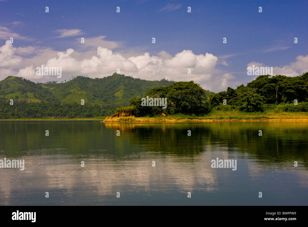 LAKE BAYANO, PANAMA - Man-made reservoir Lake Bayano, in Comarca Kuna ...