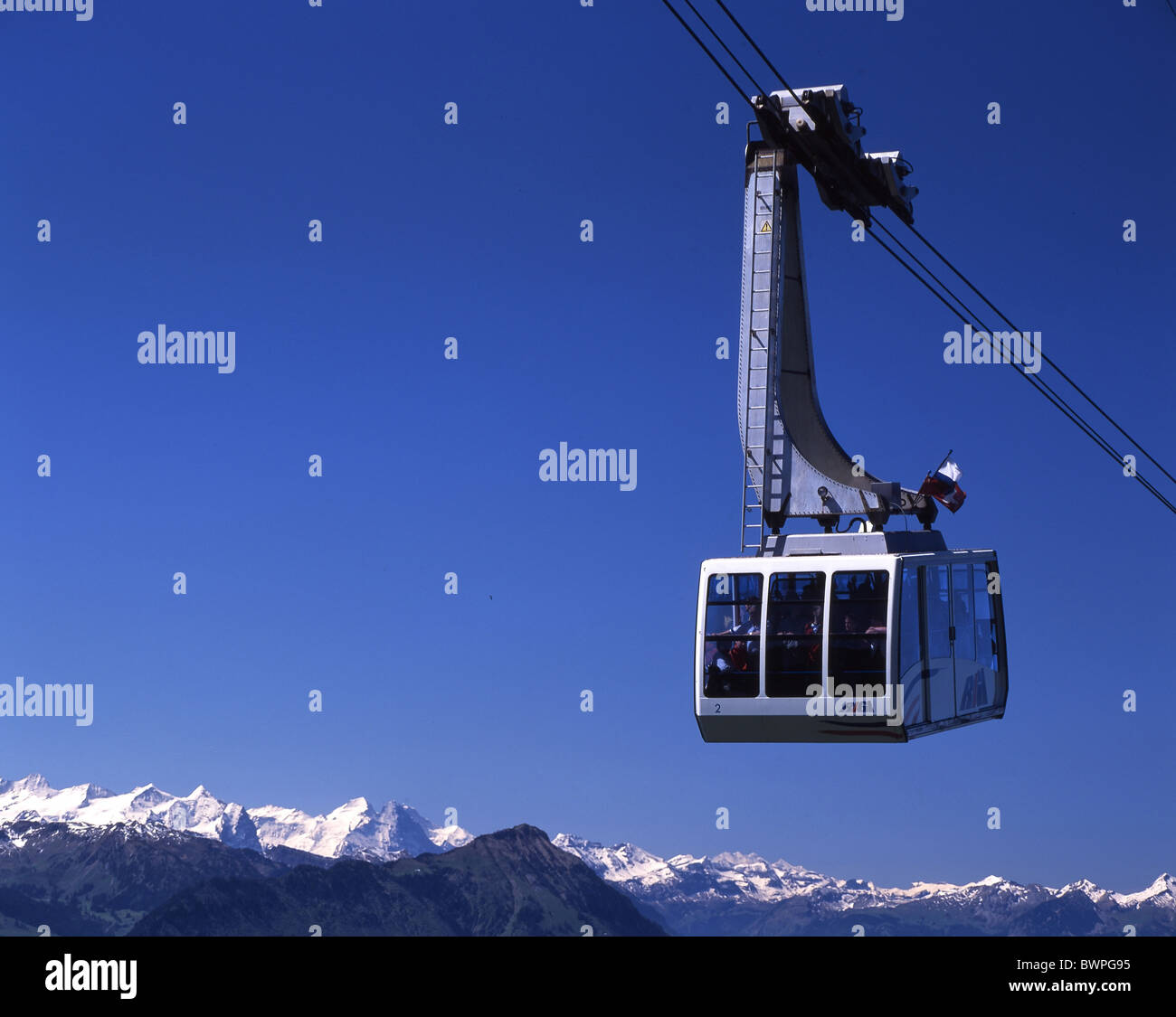 Switzerland Europe Weggis-Rigi-Kaltbad Tramway Ropeway Gondola Lake ...