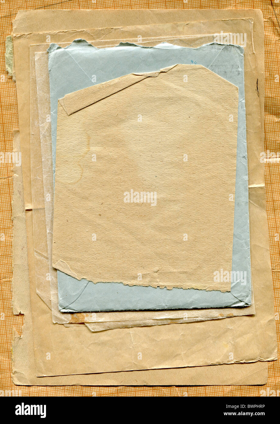 stack of old yellowed pages Stock Photo - Alamy