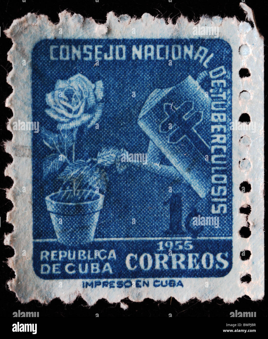 Vintage cuba stamp hi-res stock photography and images - Alamy