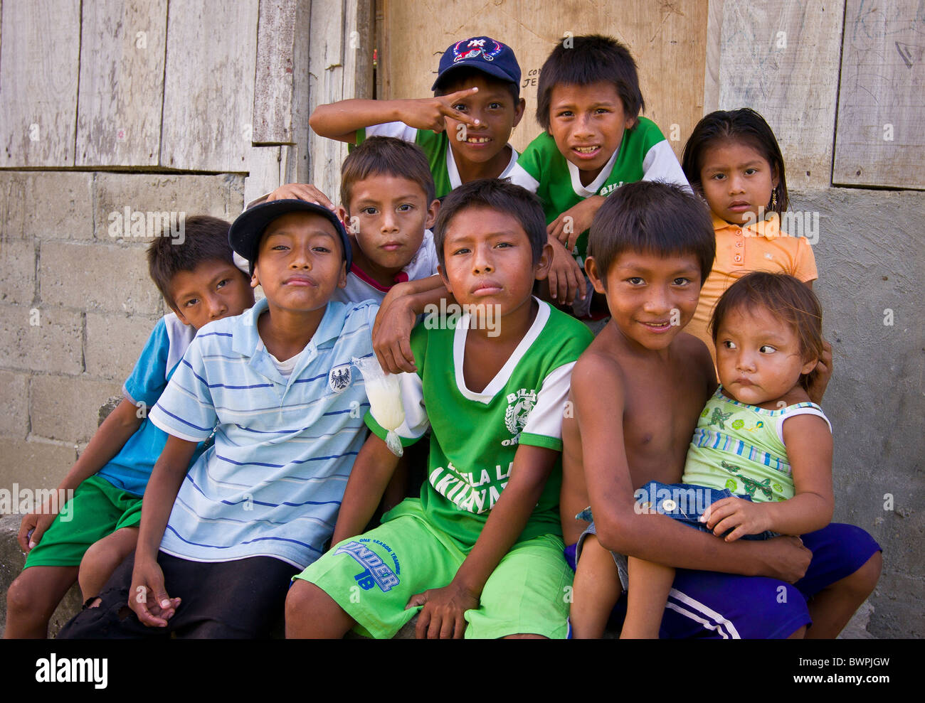 LAKE BAYANO, PANAMA - Children in town of Akua Yala, in the Comarca ...