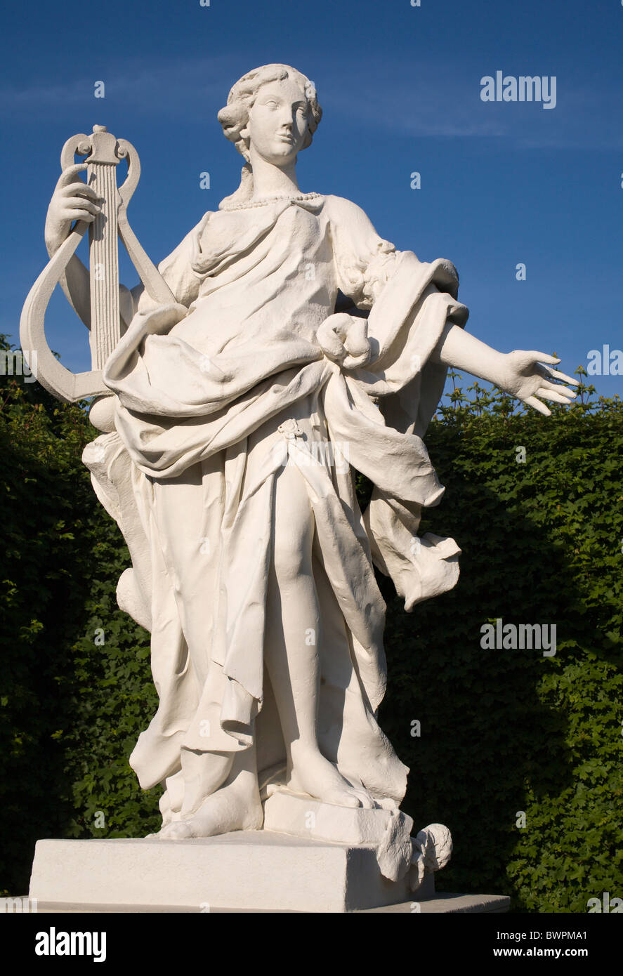 Vienna - statue of muse from garden of Belvedere palace Stock Photo - Alamy