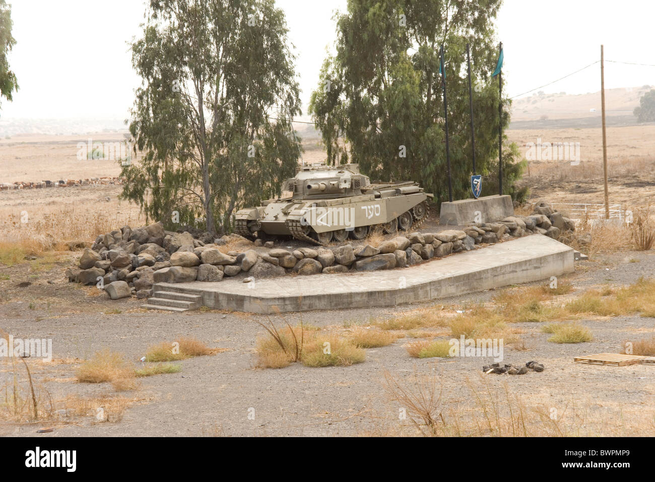 Israeli Centurian tank memorial on the Golan Heights, Israel Stock ...