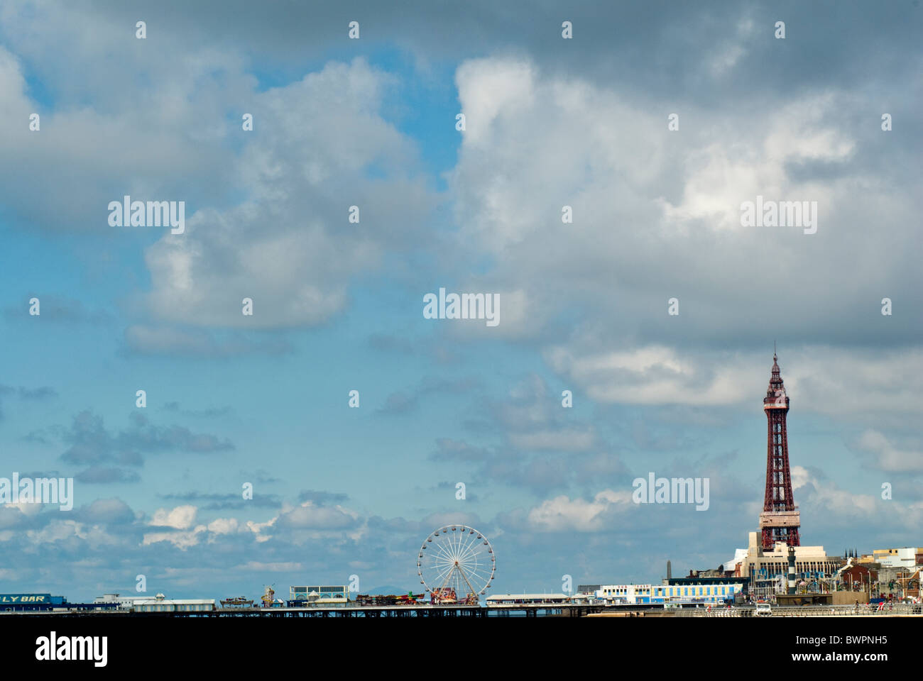 Blackpool Tower and the new promenade Stock Photo - Alamy