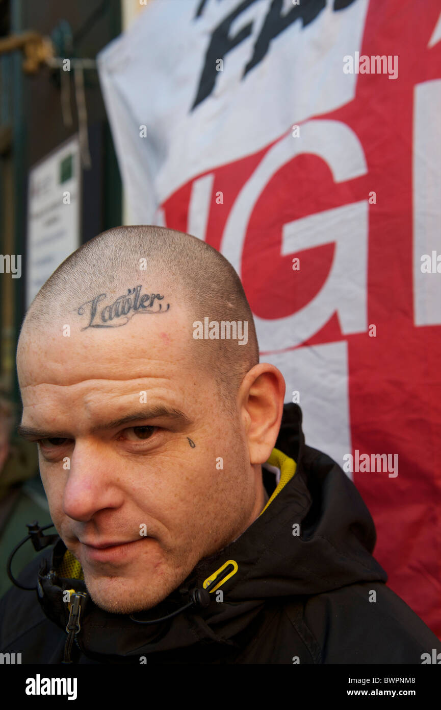 Members of the English Defence League (EDL) congregate outside the Jazz ...