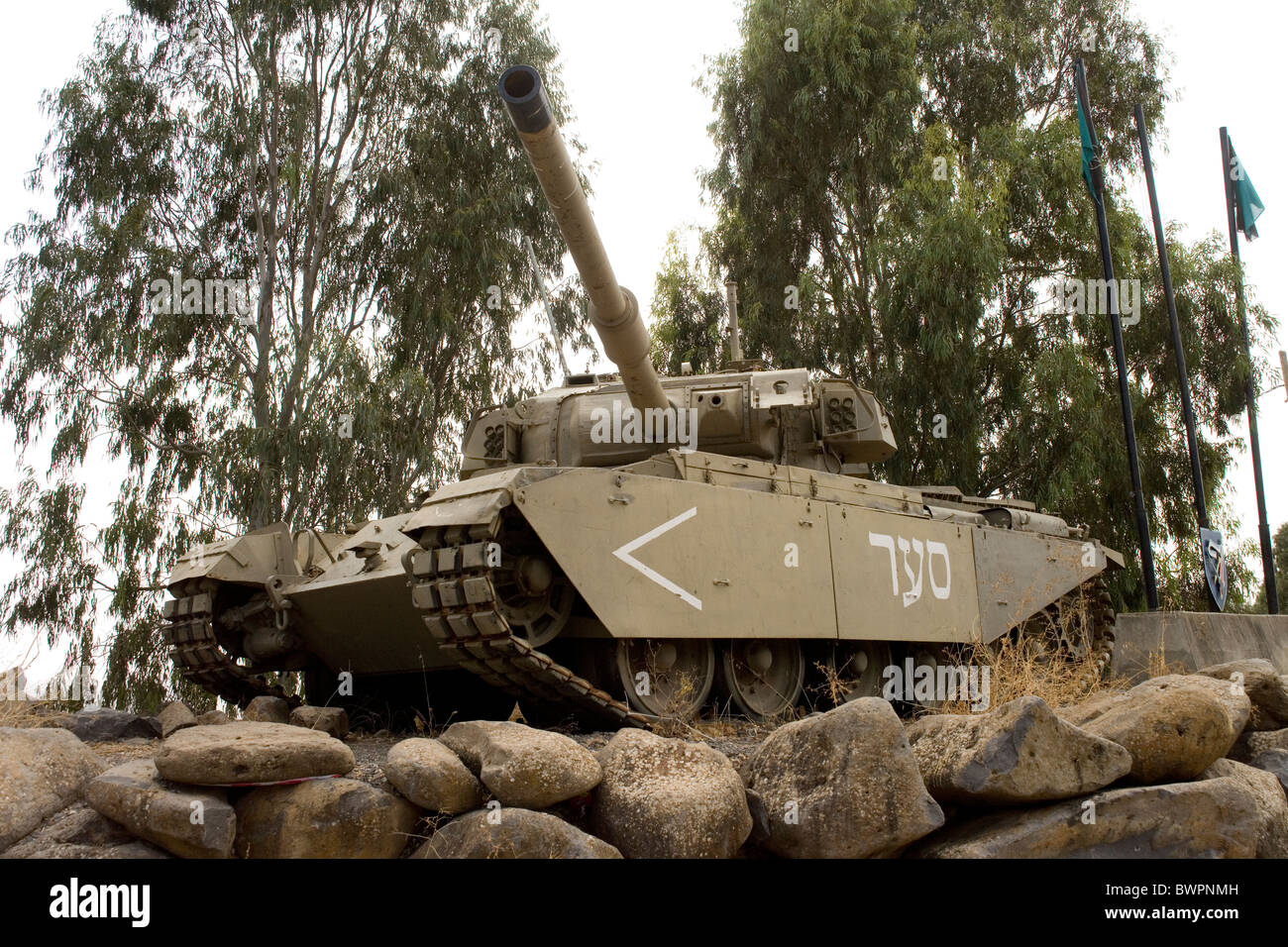 Israeli Centurian tank memorial on the Golan Heights, Israel Stock ...