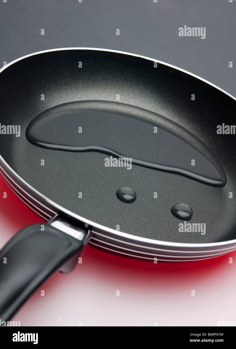 A studio lit shot of a non stick frying pan Stock Photo - Alamy