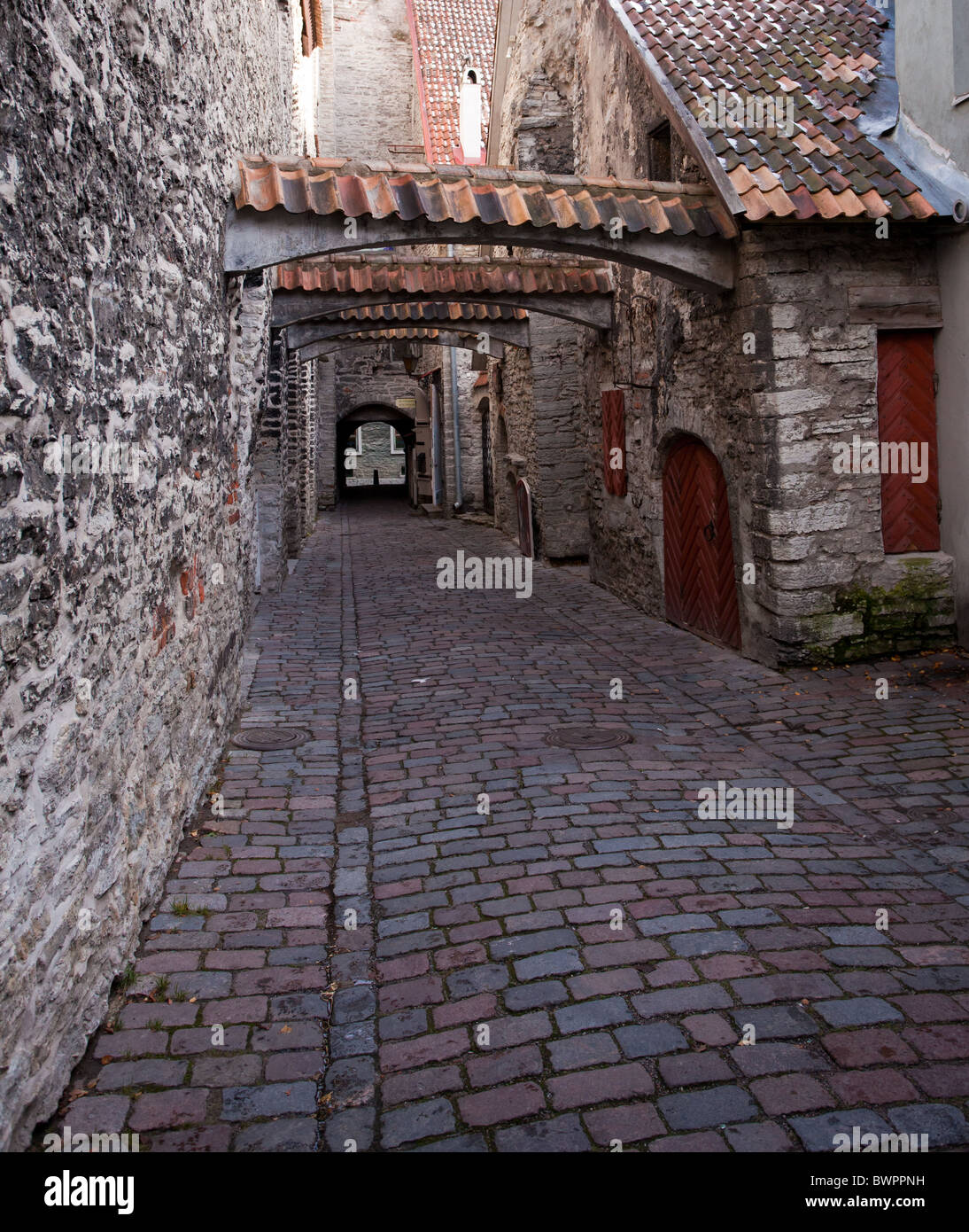 Old Tallinn houses in Katarina street taken in HDR to better show the ...