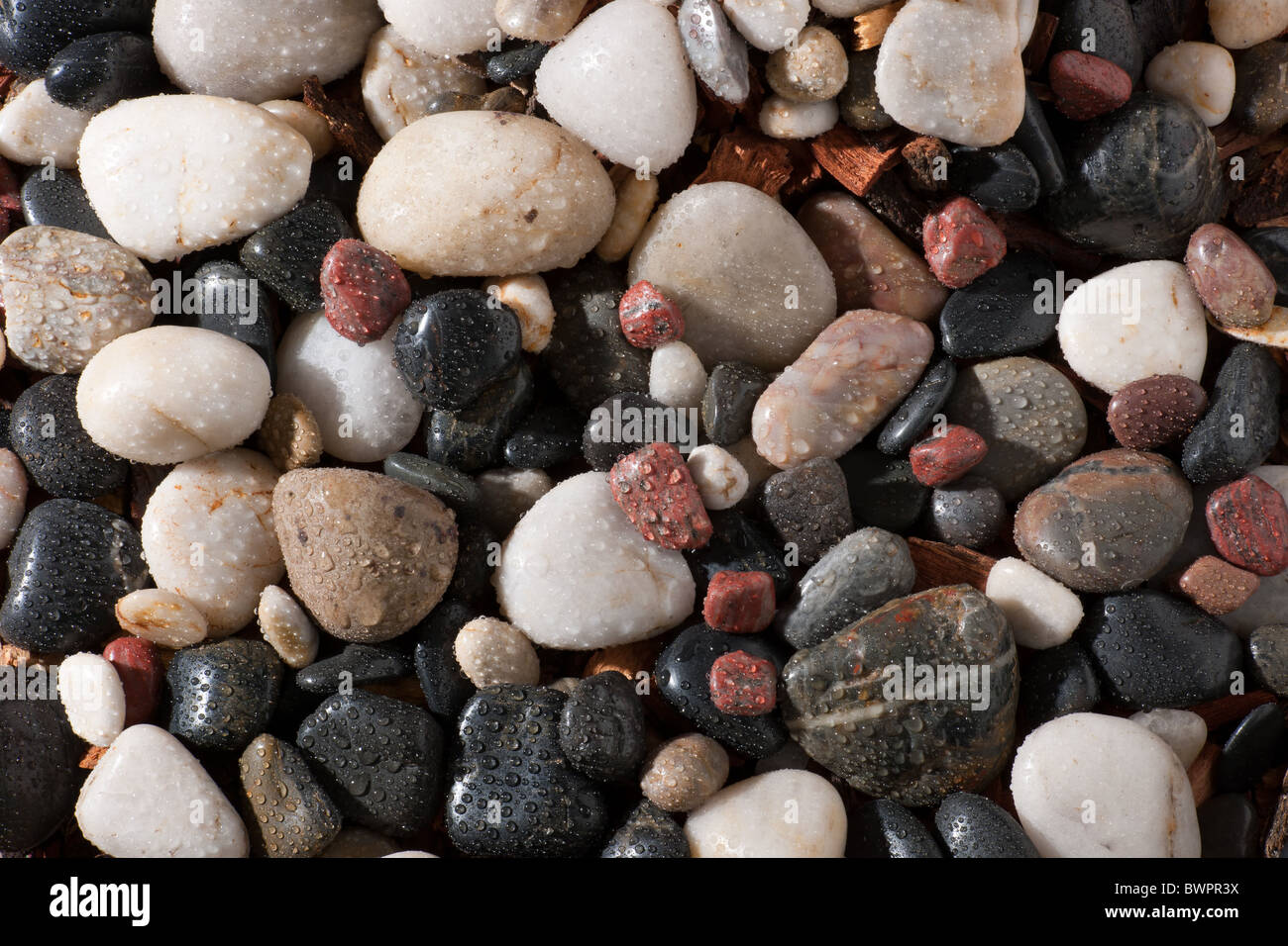 A natural background of wet and natural river rocks Stock Photo - Alamy