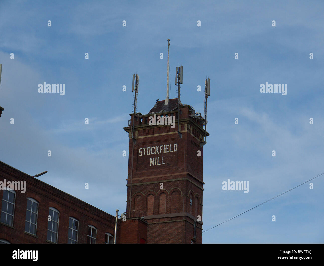 Phone Masts on top of a mill.England, UK Stock Photo - Alamy