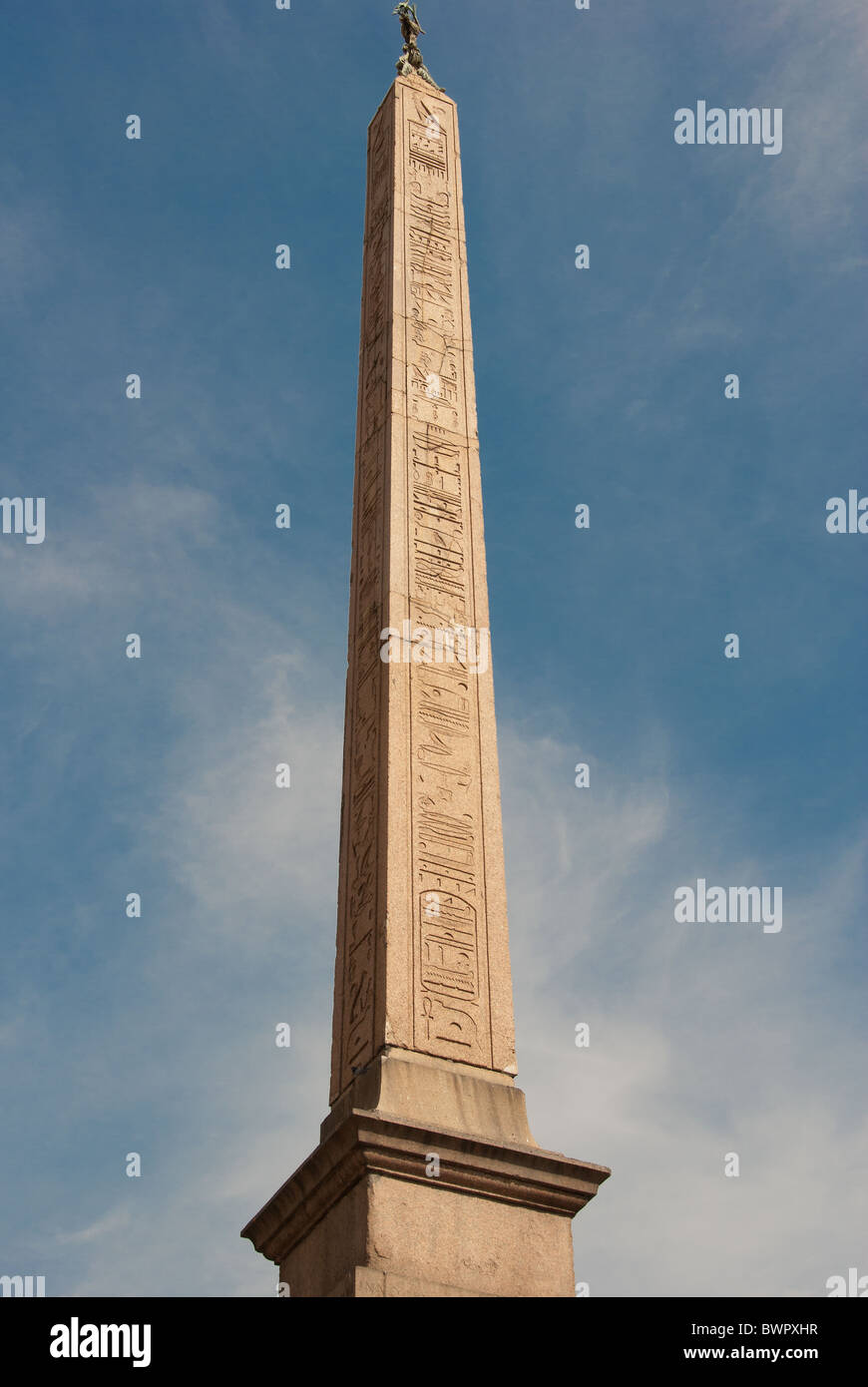 Obelisk of Domitian on the Fountain of Four Rivers in Piazza Navona ...