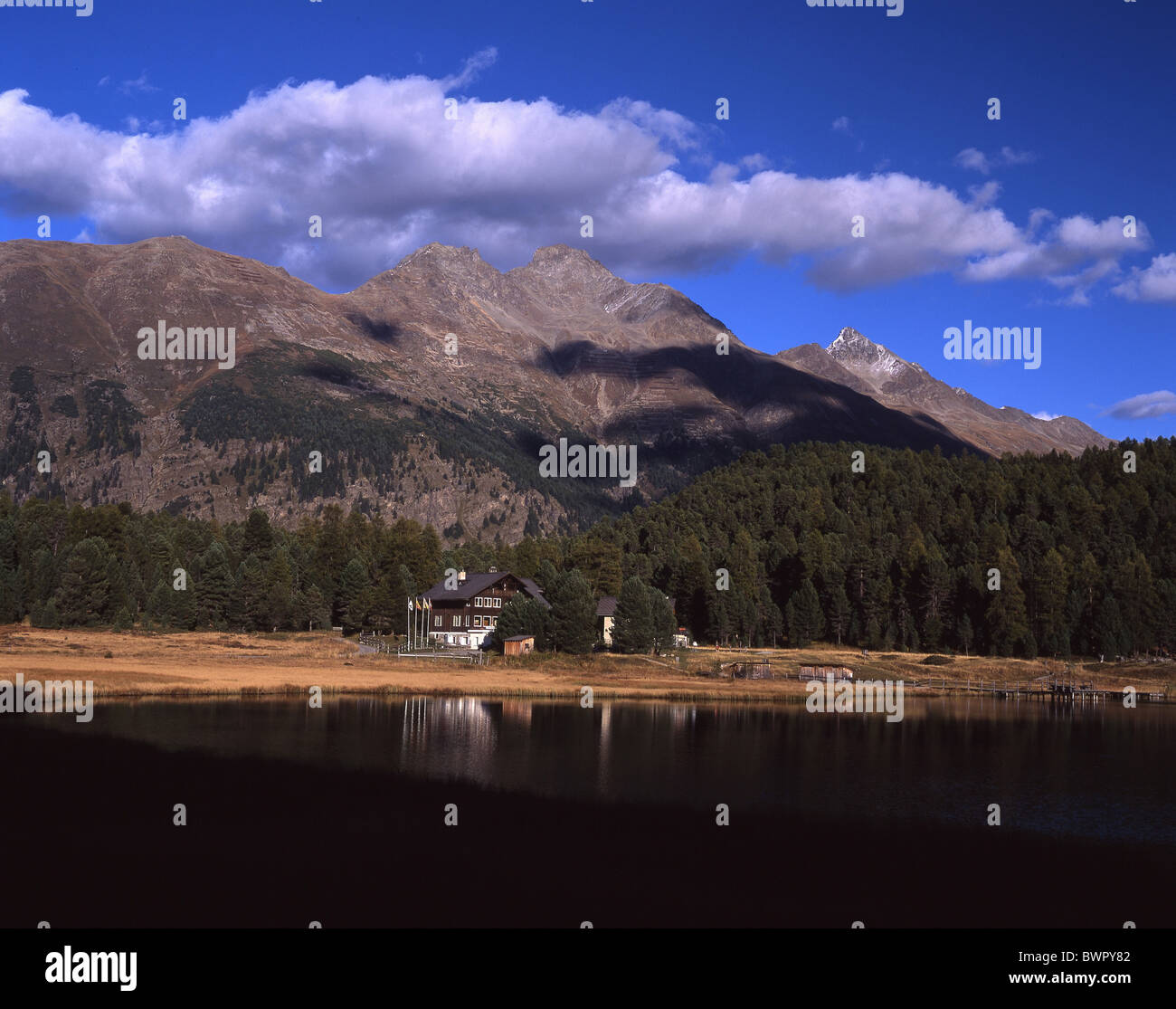 Switzerland Europe Engadine Lake Staz Stazer See Stazersee Upper ...