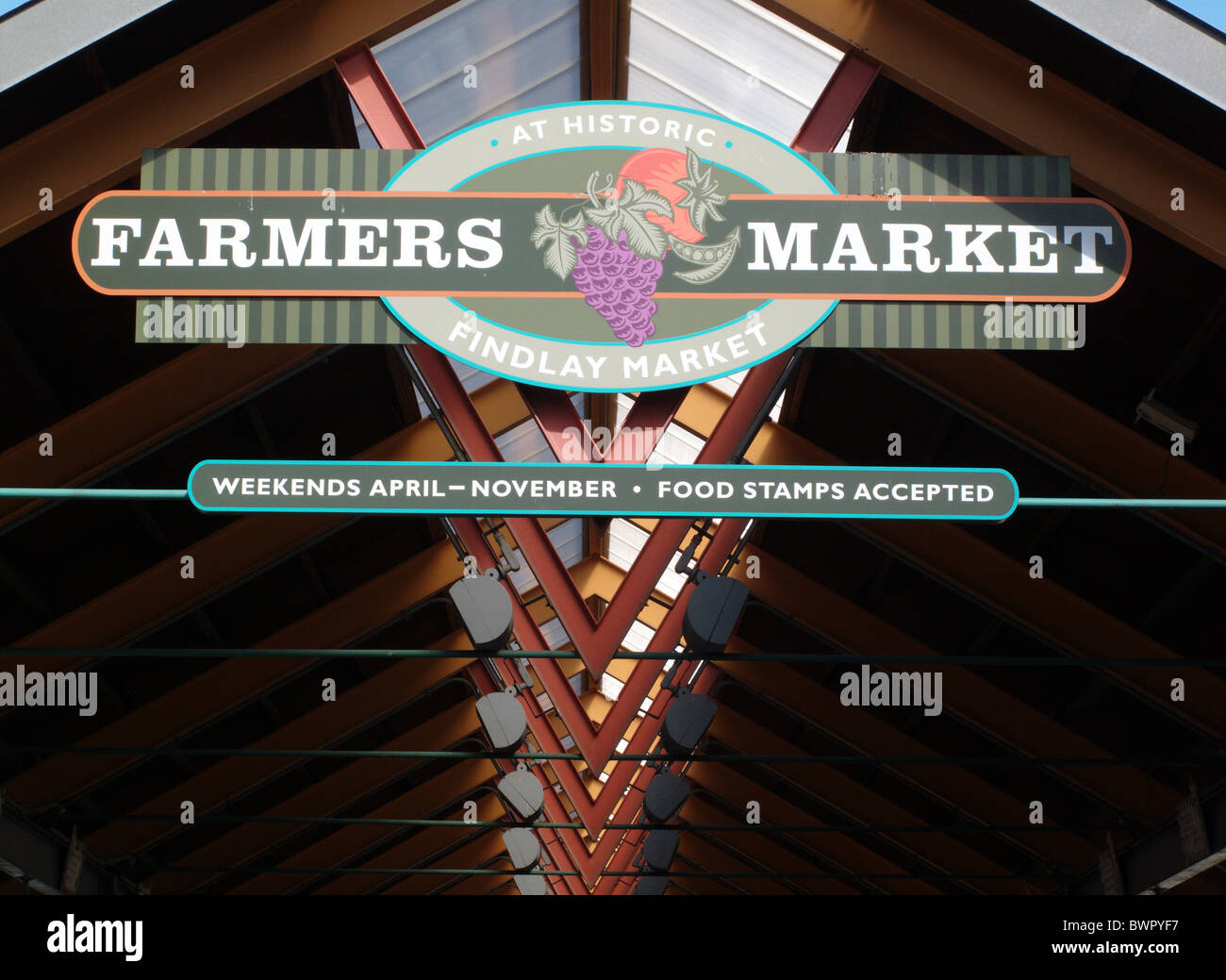 The historic Findlay Market in Cincinnati in Ohio, United States of ...