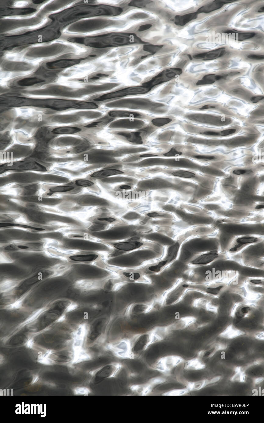 sun light reflection waves on lake water surface Stock Photo - Alamy
