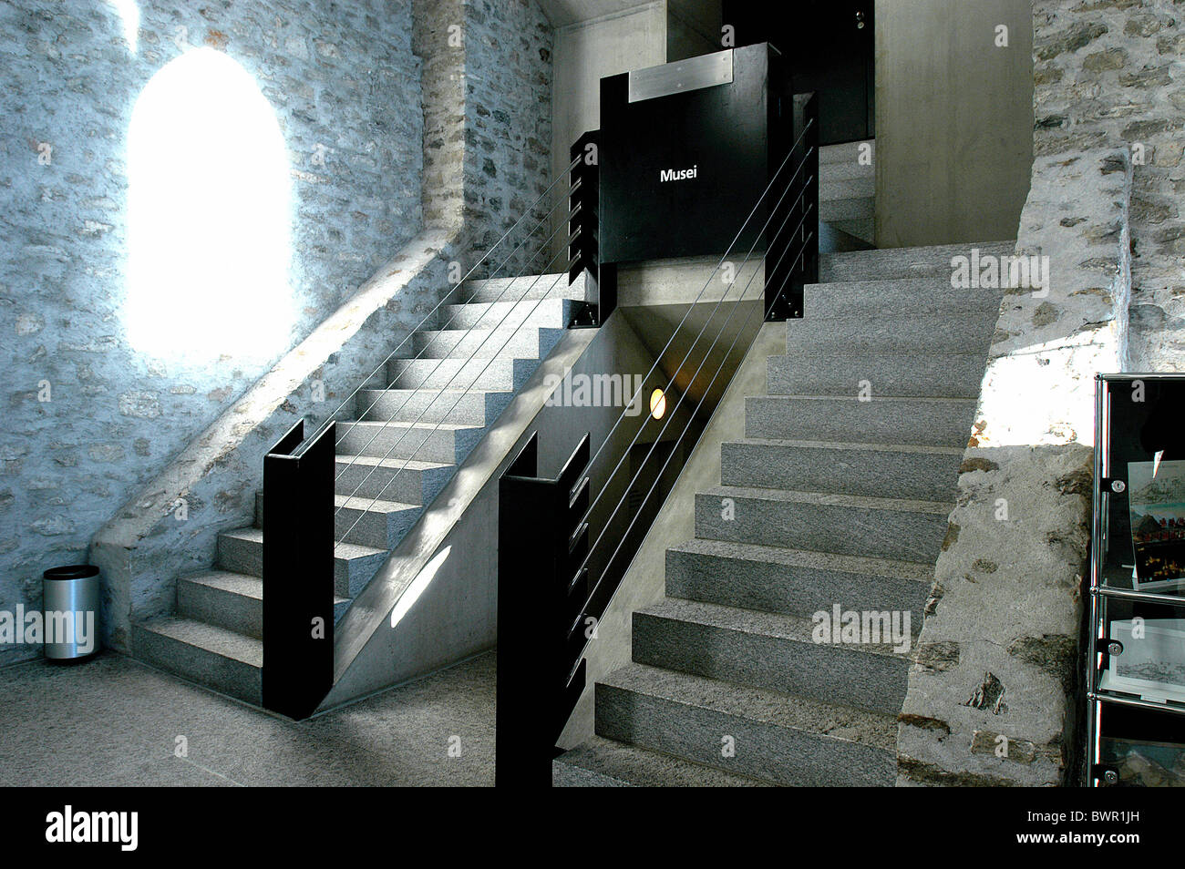 Switzerland Europe Bellinzona Castelgrande castle museum inside indoors ...