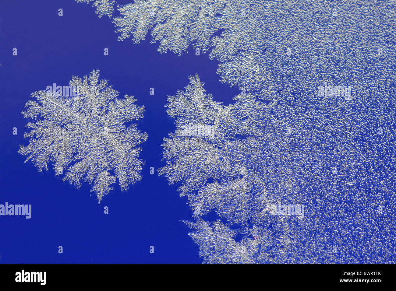 frost pattern detail close-up frosted frozen cold ice crystal crystals ...