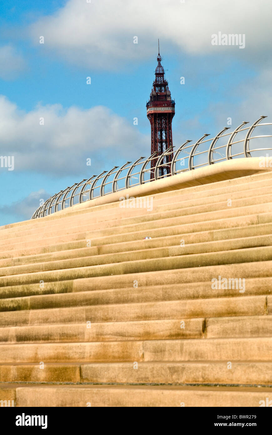 Blackpool Tower and the new promenade Stock Photo - Alamy